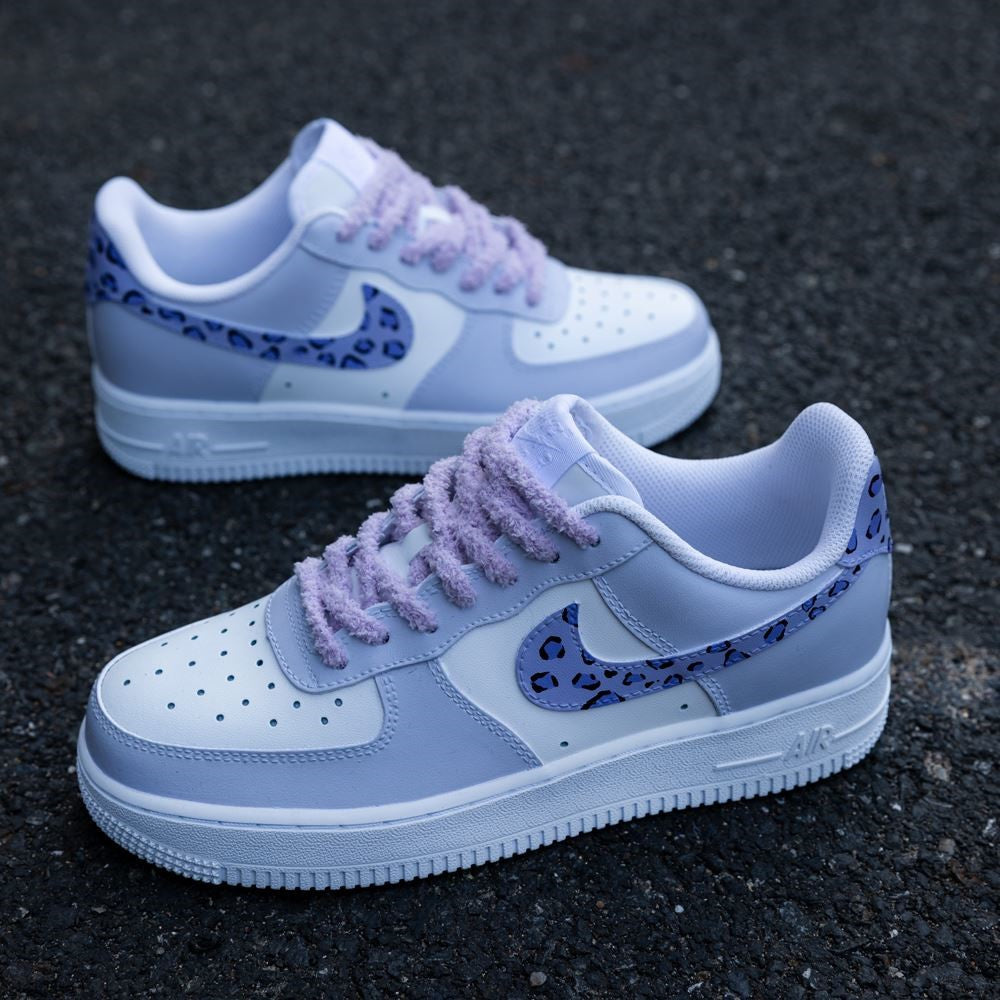 Purple Leopard Print Custom Air Force 1 – unitecustom