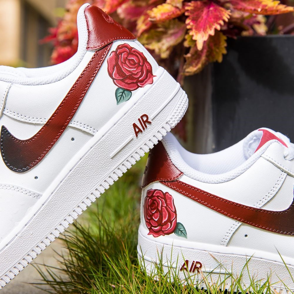 Red Gradient Rose Custom Air Force 1 – unitecustom
