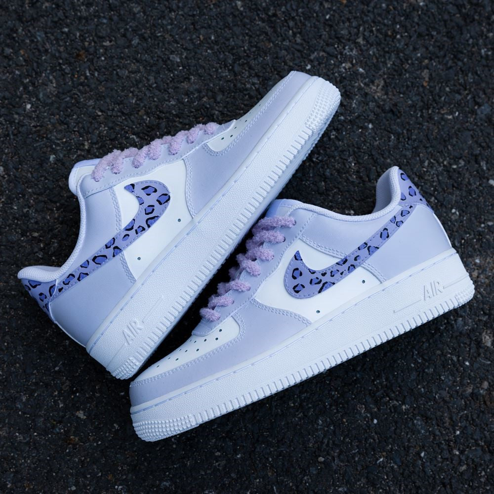 Purple Leopard Print Custom Air Force 1 – unitecustom