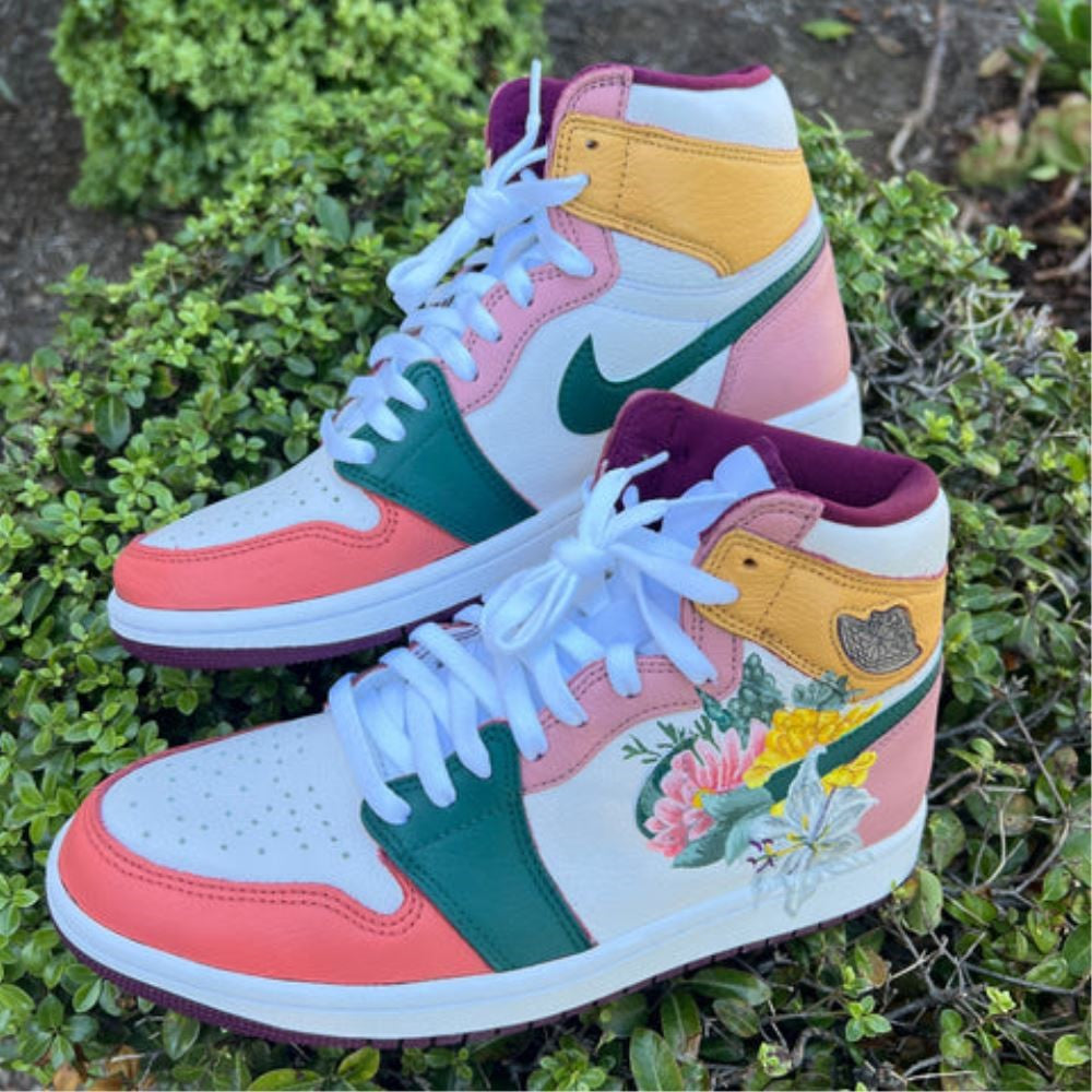 Flower Custom Air Jordan 1 X Wedding Sneaker – Unite Custom