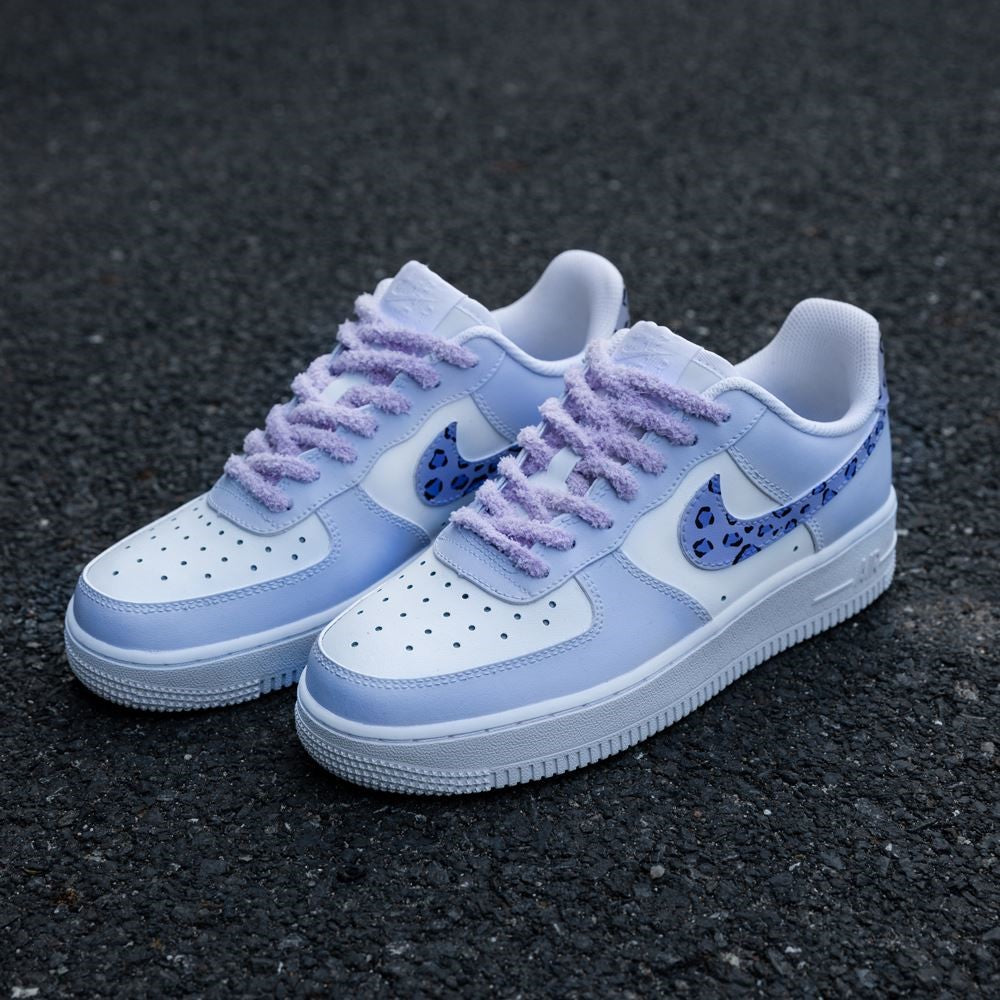 Purple Leopard Print Custom Air Force 1 – unitecustom