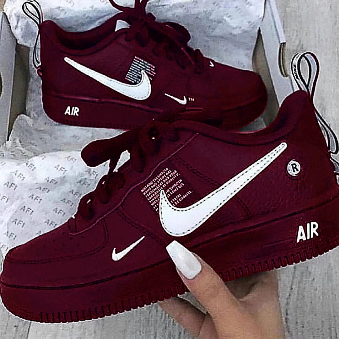 Custom Air Force 1 Dark Red White – Unite Custom
