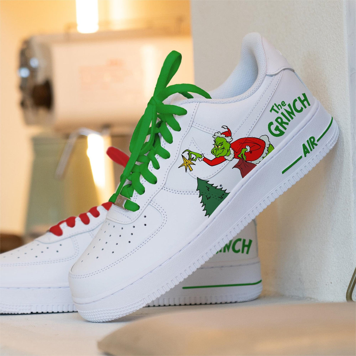 Custom Nike Air Force 1 Shoes Christmas Grinch – Unite Custom