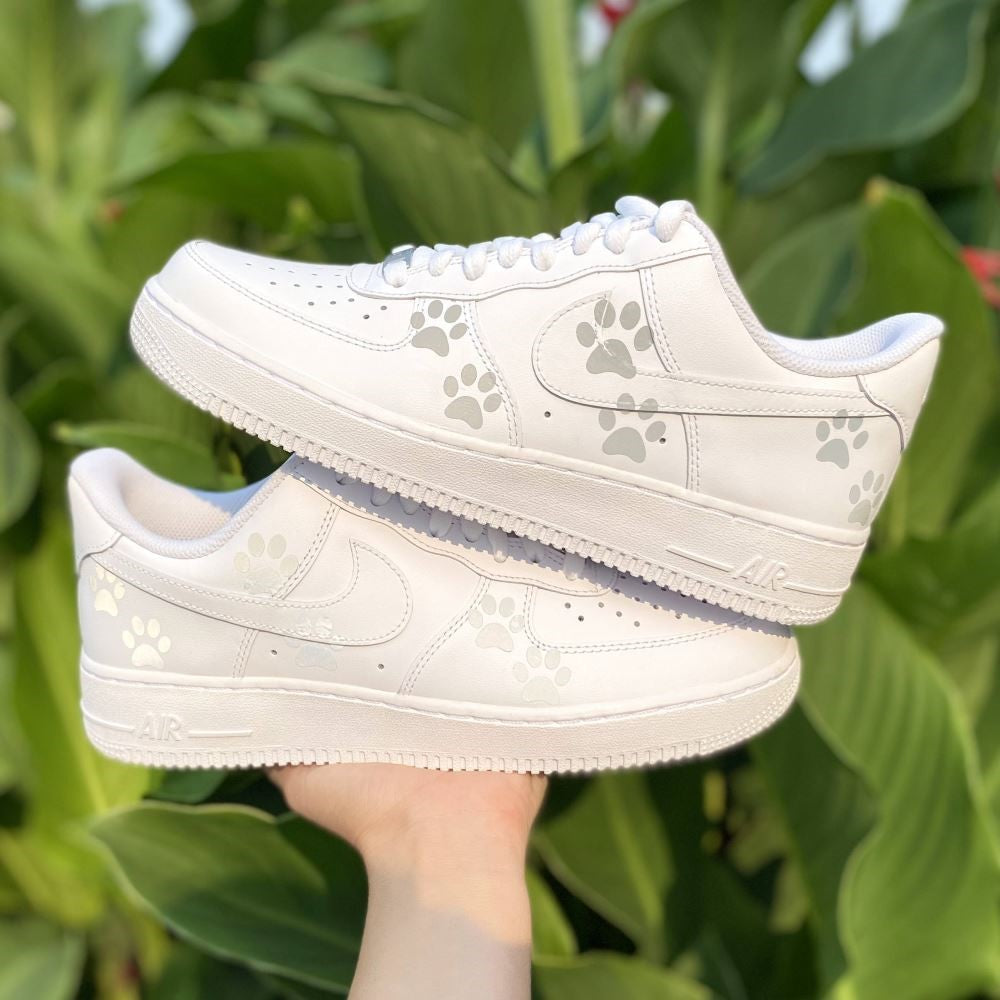 Gray Footprints Custom Air Force 1 – Unite Custom