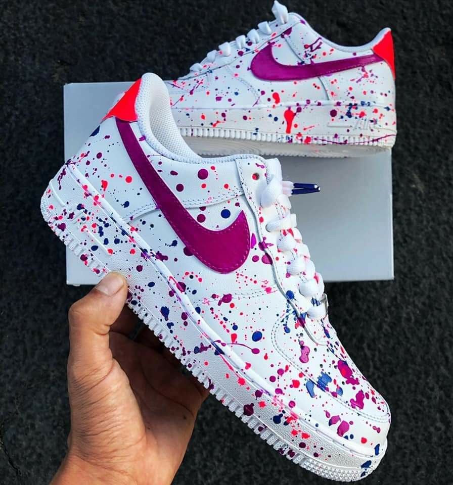 Purple Splatter Custom Air Force 1 – unitecustom