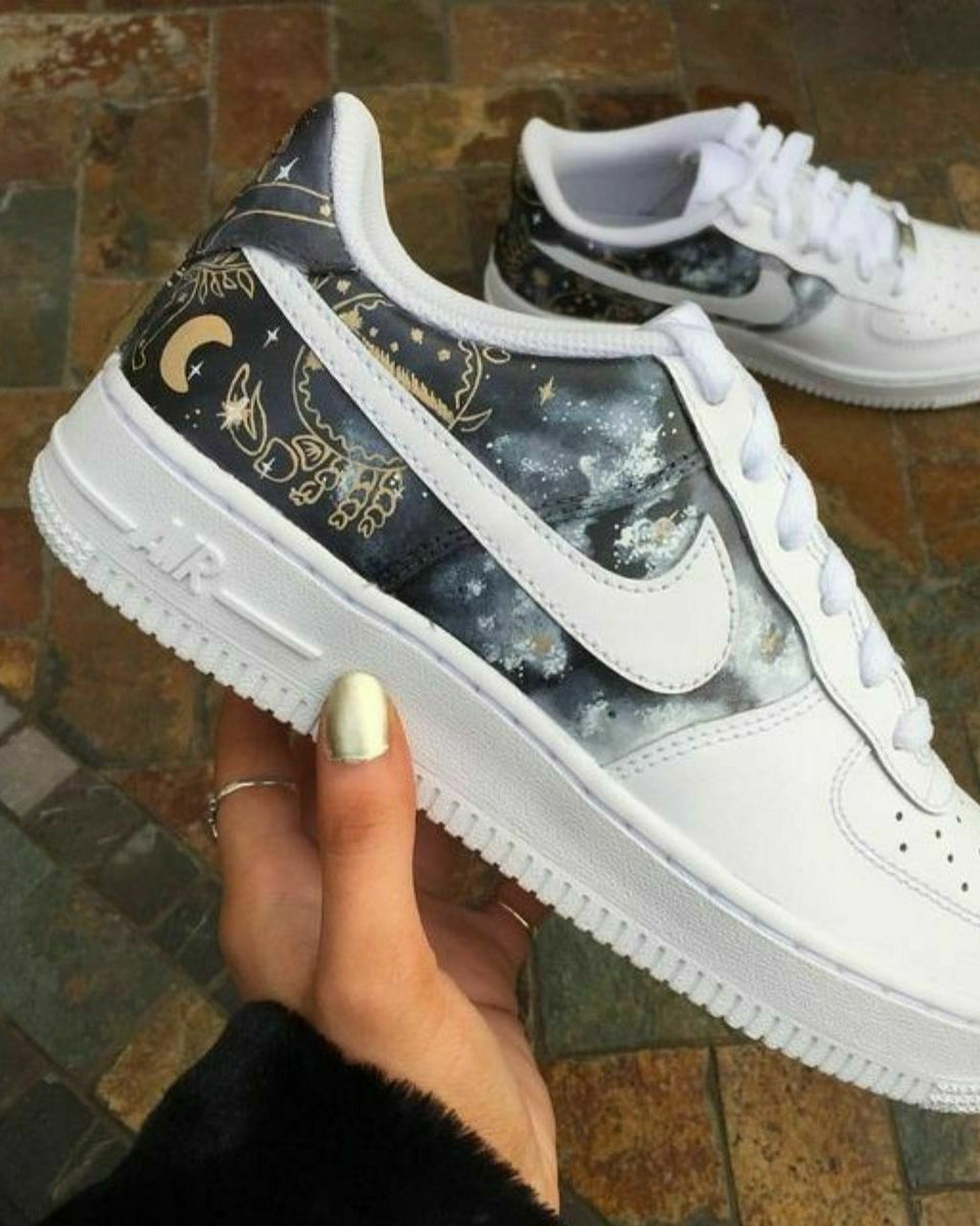 Custom Air Force 1 Galaxy Gold Pattern – Unite Custom