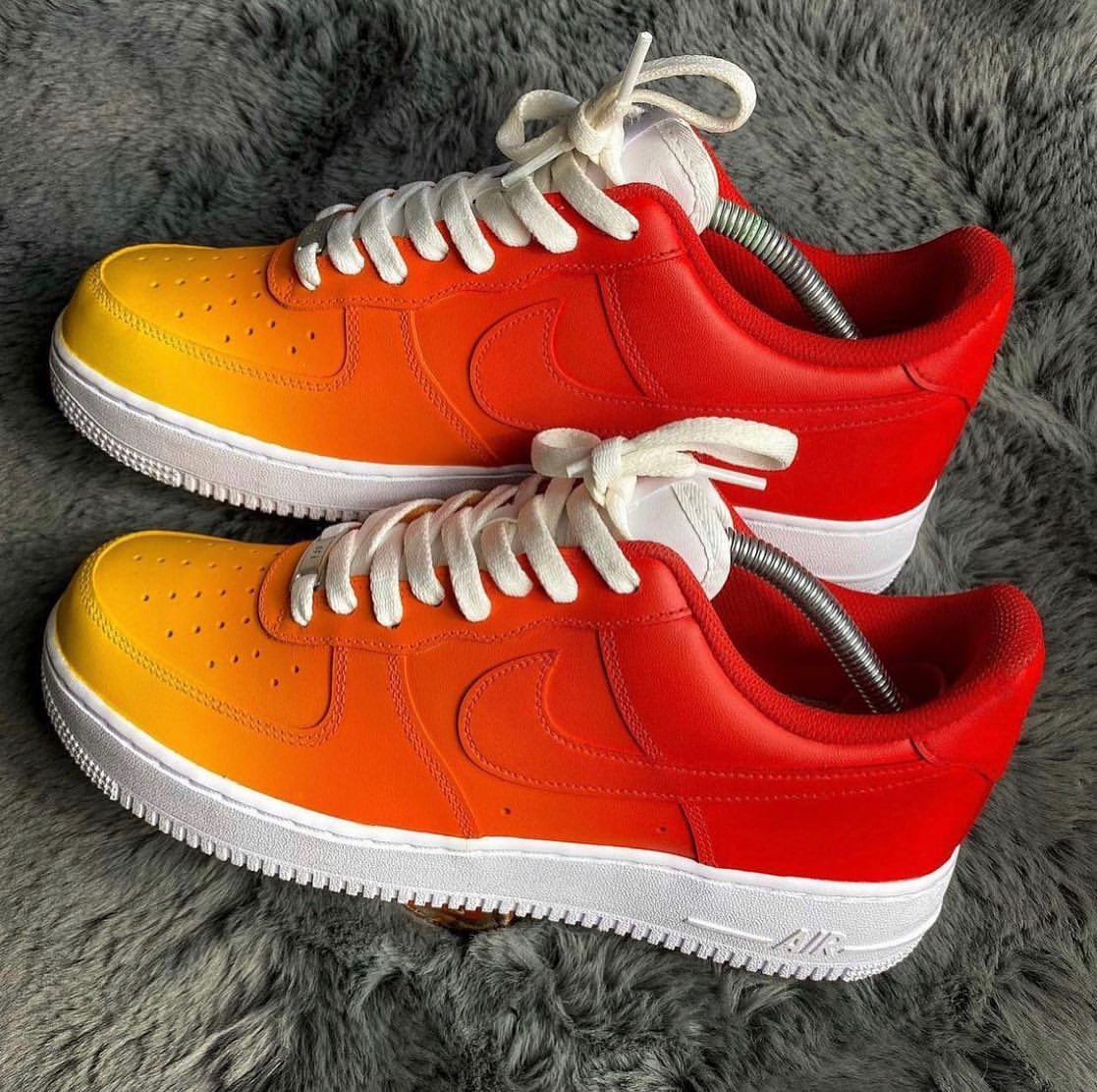 Custom Air Force 1 Gradient Orange Red – Unite Custom