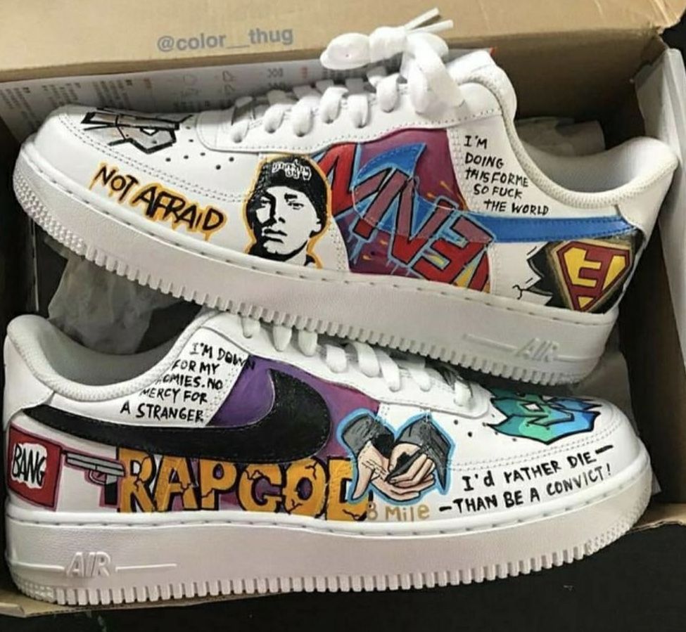 Custom Air Force 1 Graffiti and Rap - themed Multicolor – Unite Custom
