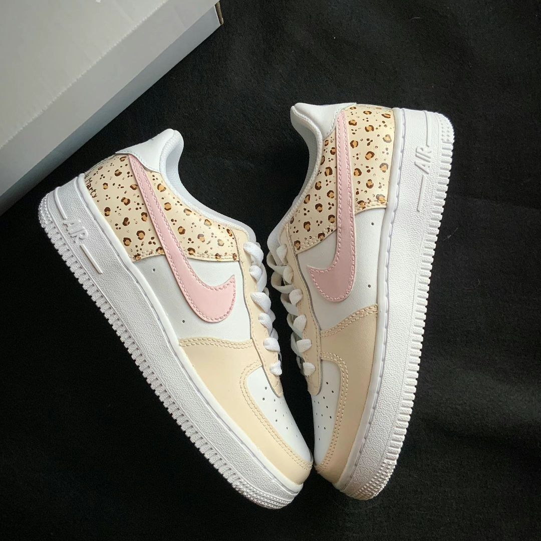 Custom Air Force 1 Leopard Print Baby Pink – Unite Custom