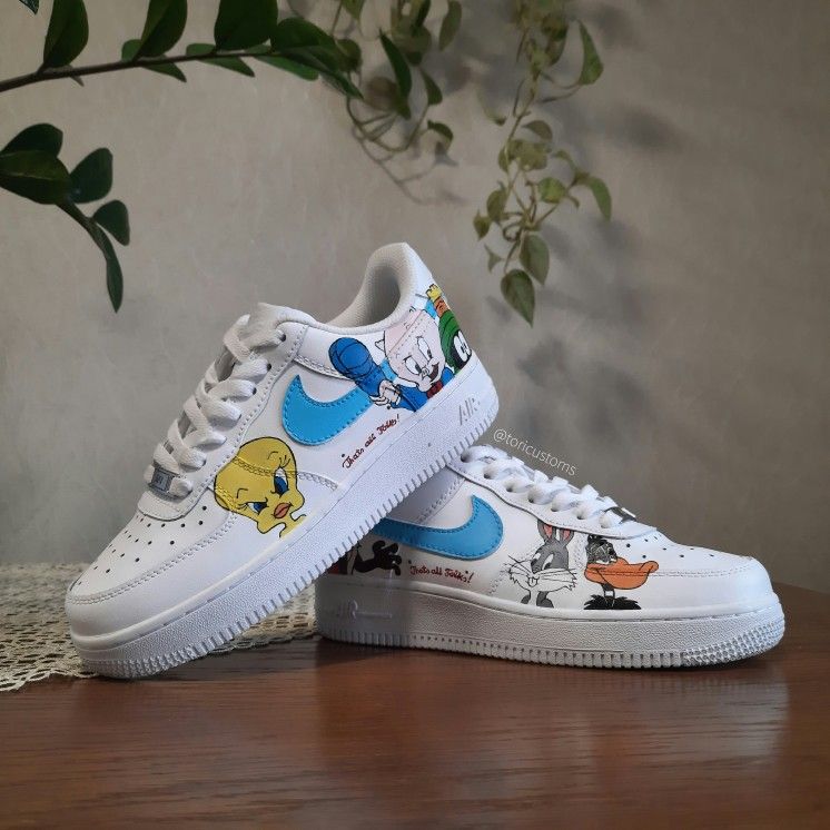 Custom Air Force 1 Looney Tunes Blue – Unite Custom