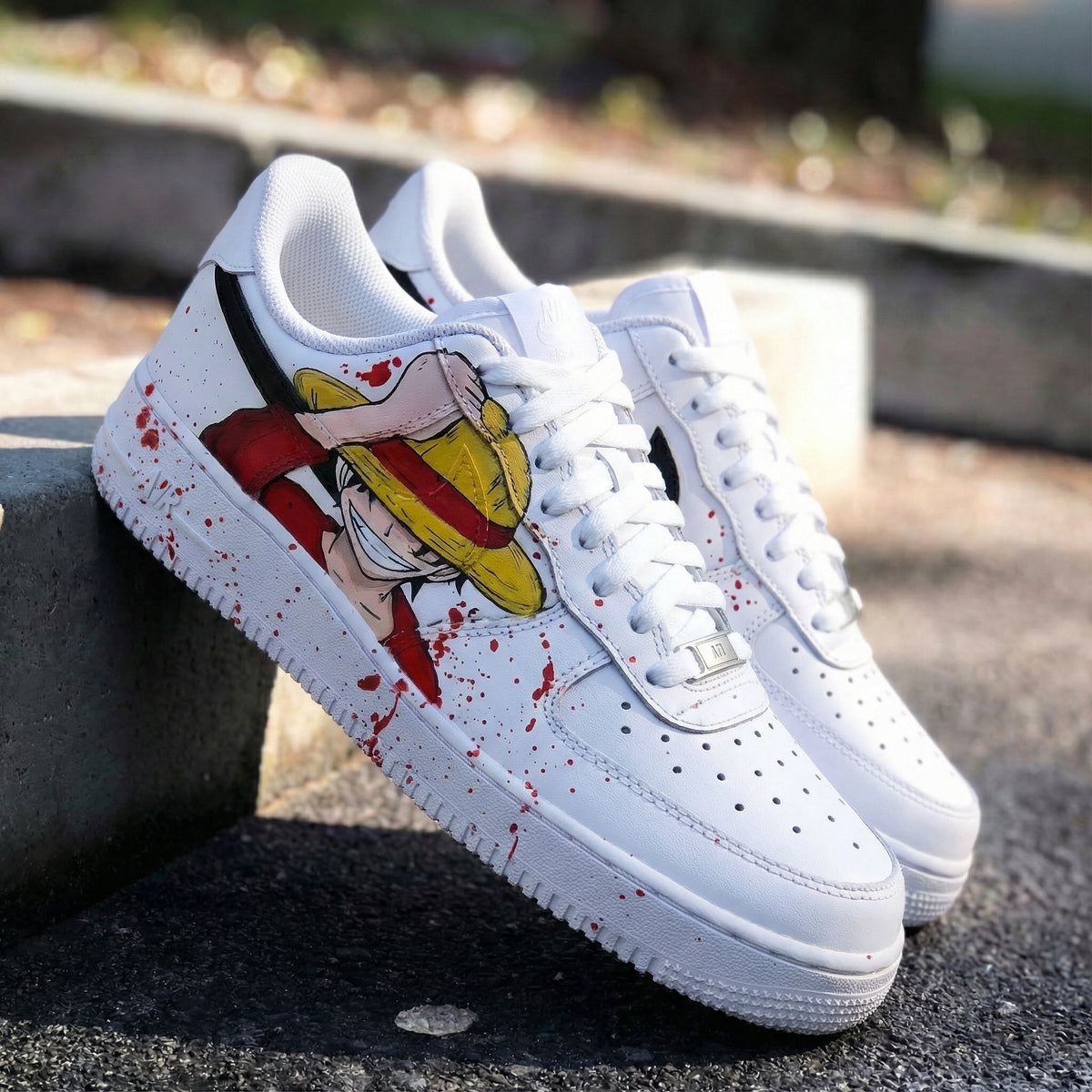 Custom Air Force 1 One Piece Luffy Straw Hat Pirates Red Yellow – Unite ...