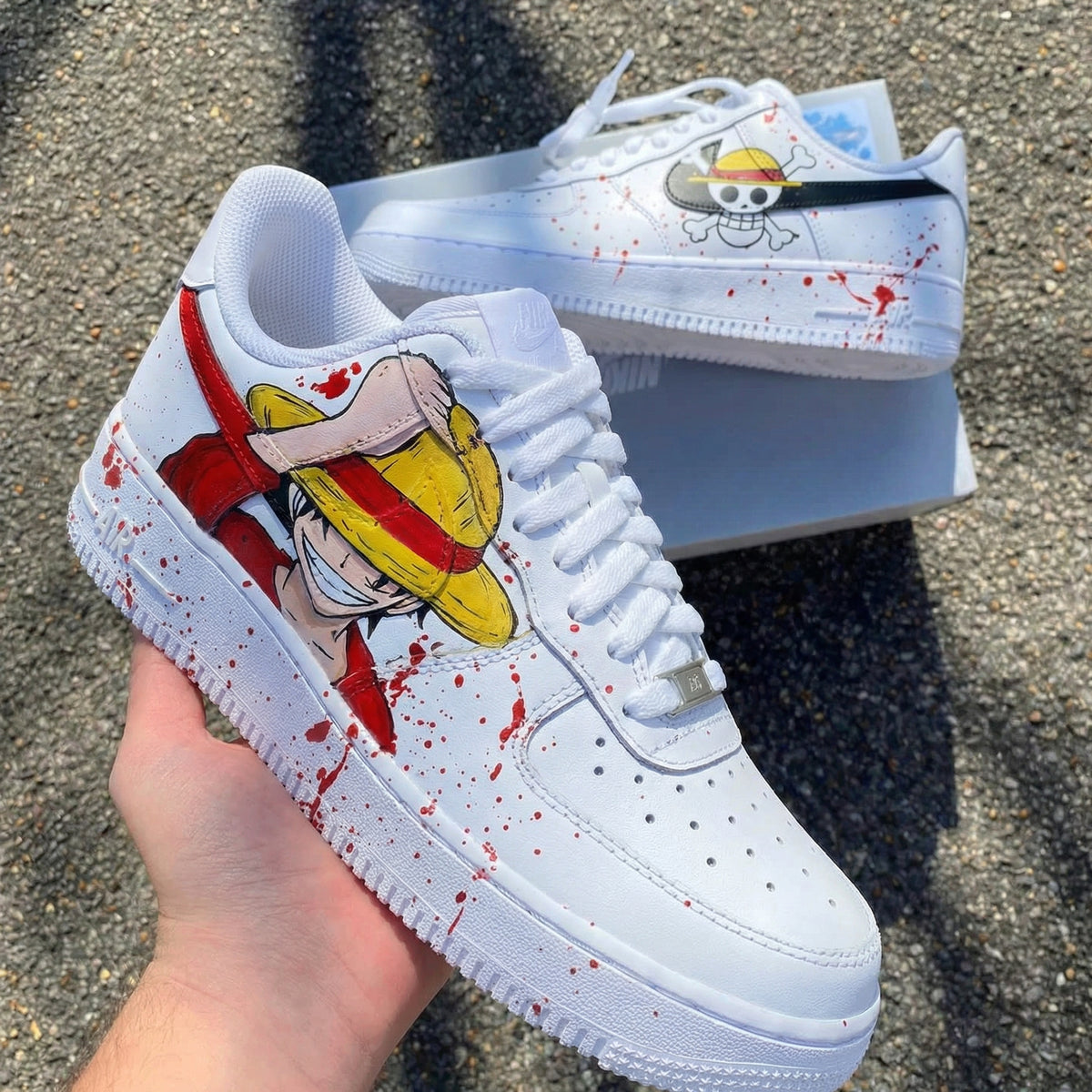 Custom Air Force 1 One Piece Luffy Straw Hat Pirates Red Yellow – Unite ...