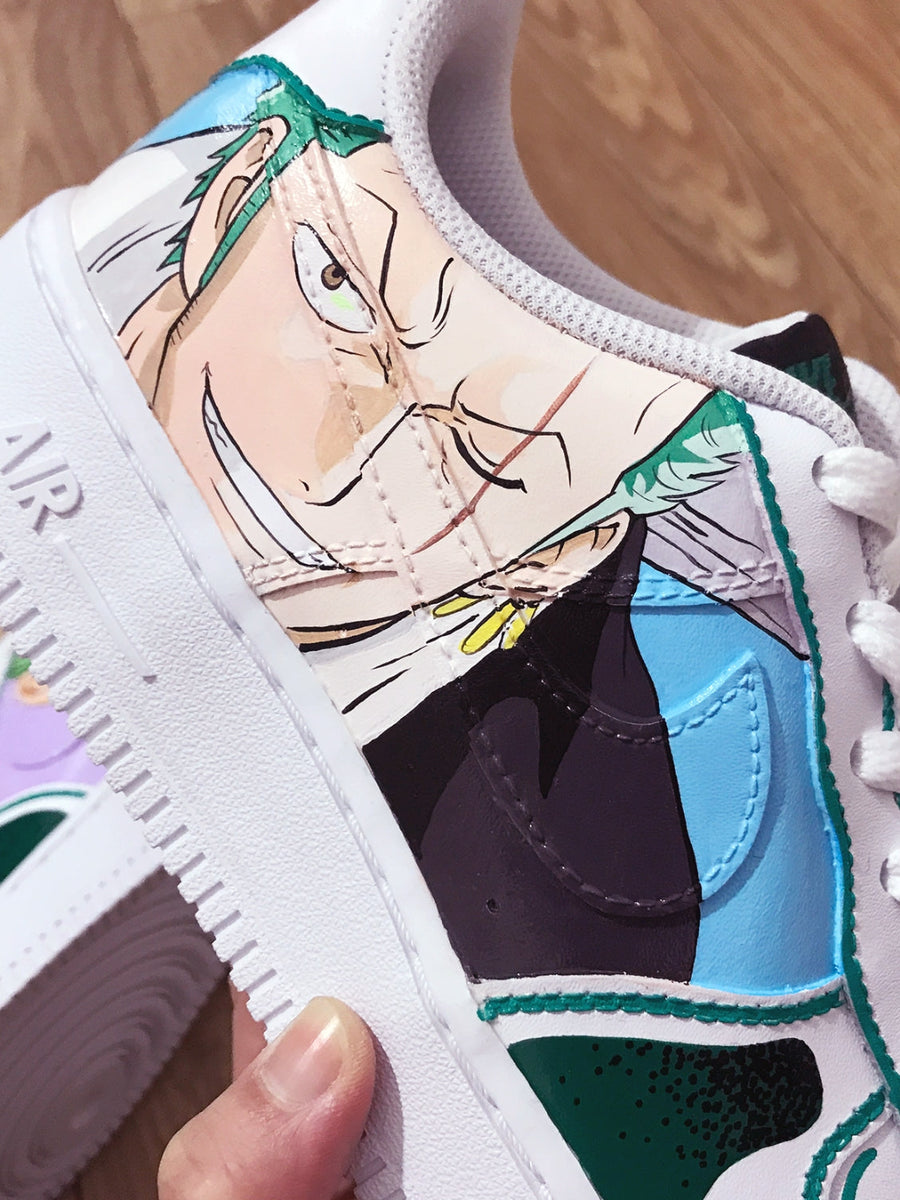 Custom Air Force 1 White With Anime Character Design – Unite Custom
