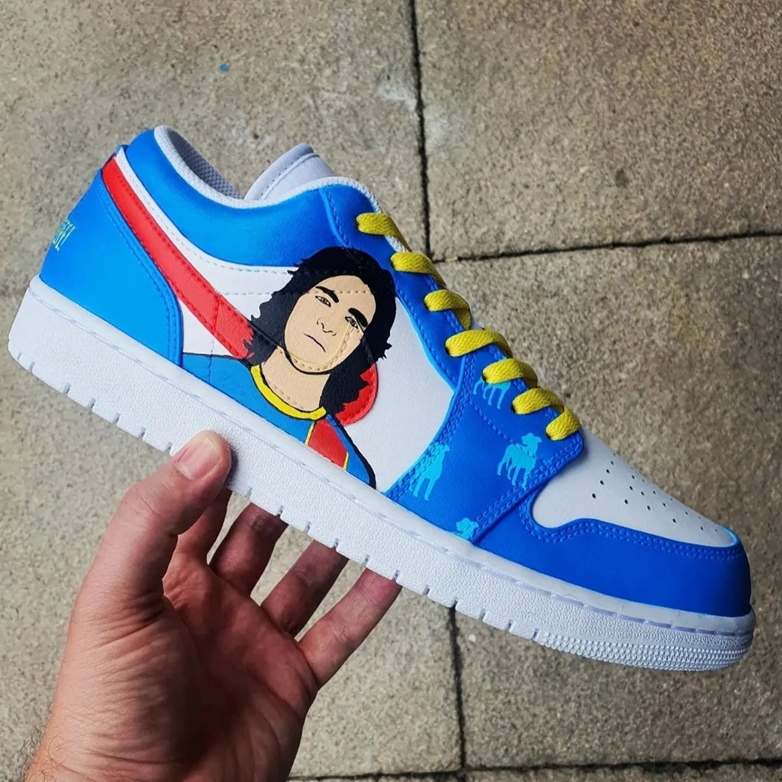 Custom Air Jordan 1 Blue Superman Themed – Unite Custom