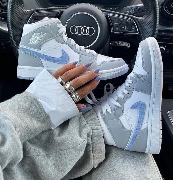 Custom Air Jordan 1 Light Blue Grey – Unite Custom