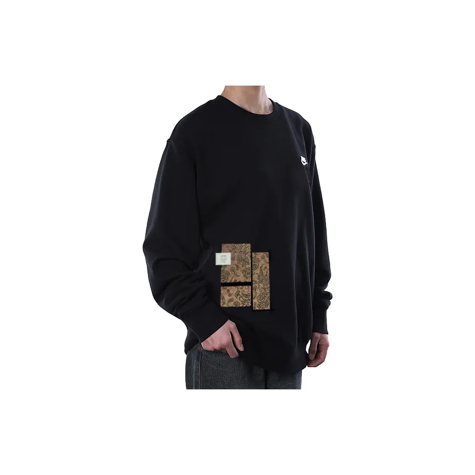 Custom Nike Sweatshirt Black with Paisley Patches – Unite Custom