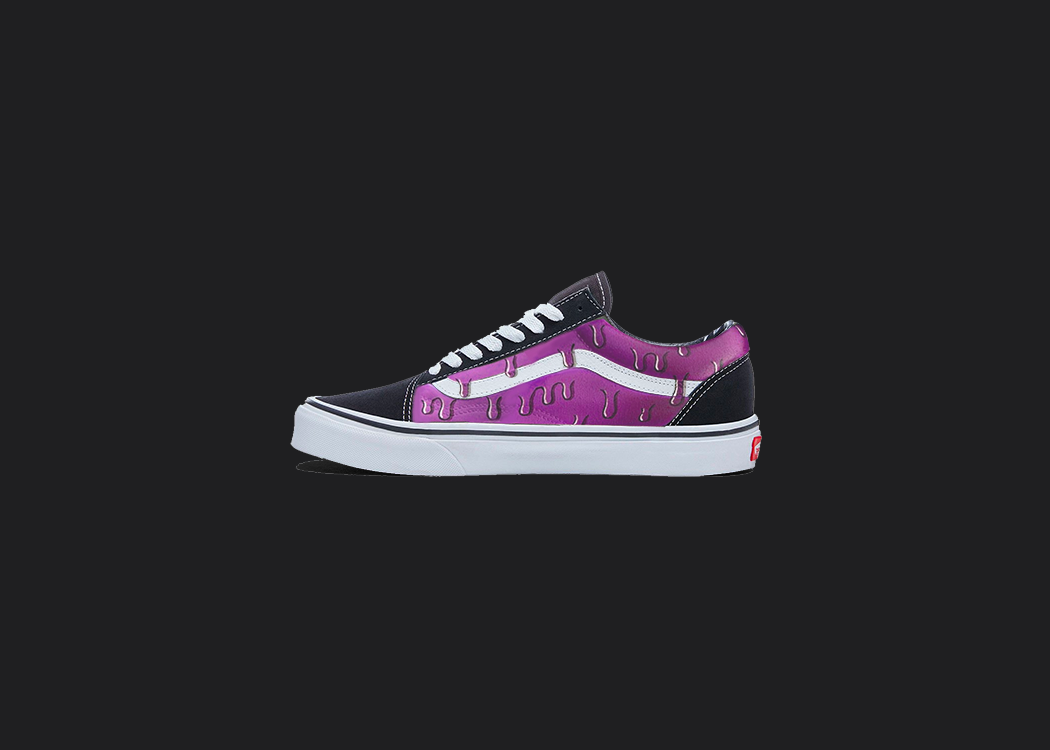 Custom Vans Black Purple Drip Design – Unite Custom