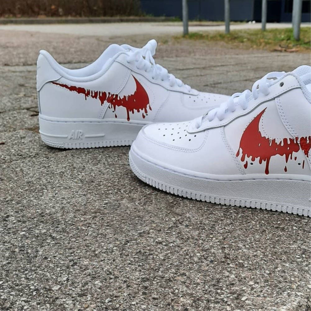 Red Drip Custom Air Force 1 – Unite Custom