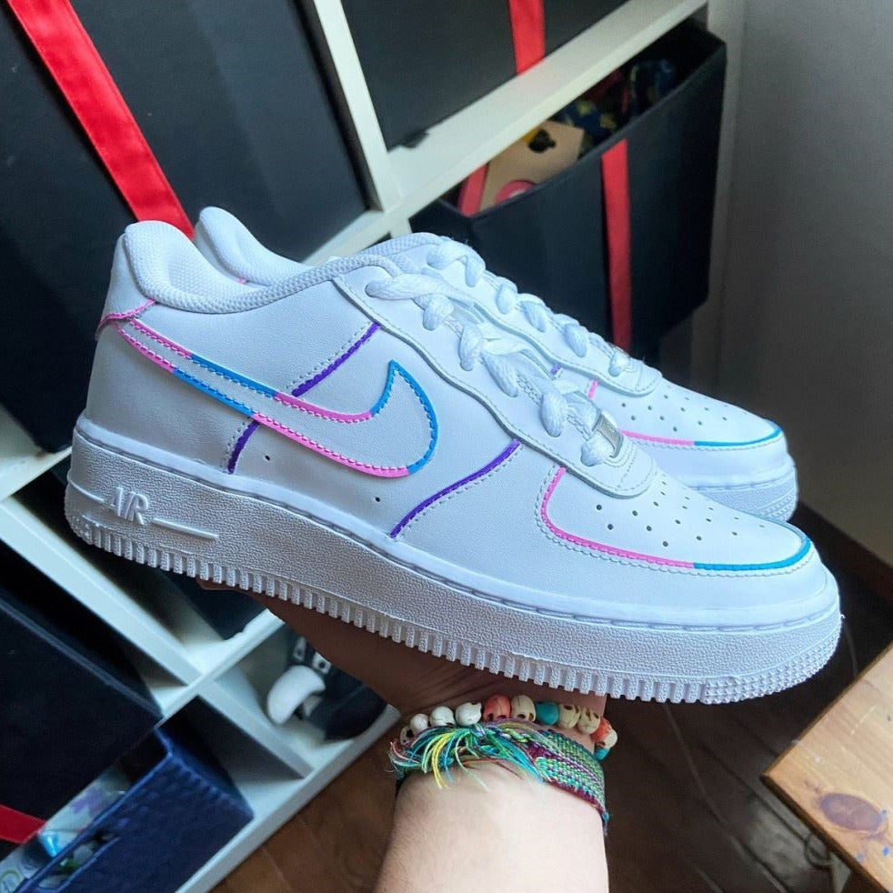 Tricolor Lines Custom Air Force 1 – Unite Custom
