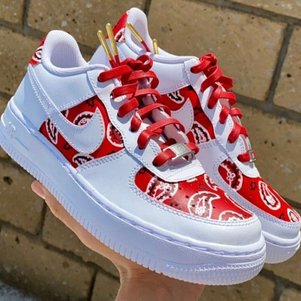 Red Bandana Custom Air Force 1 – Unite Custom