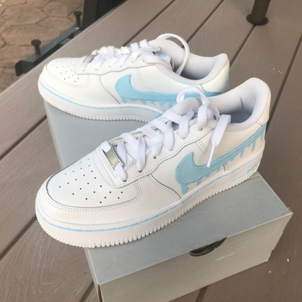 Light Blue Drip Custom Air Force 1 – Unite Custom