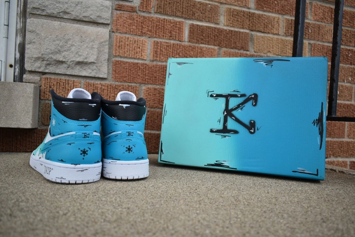 Blue Drip Custom Air Jordan 1 – unitecustom
