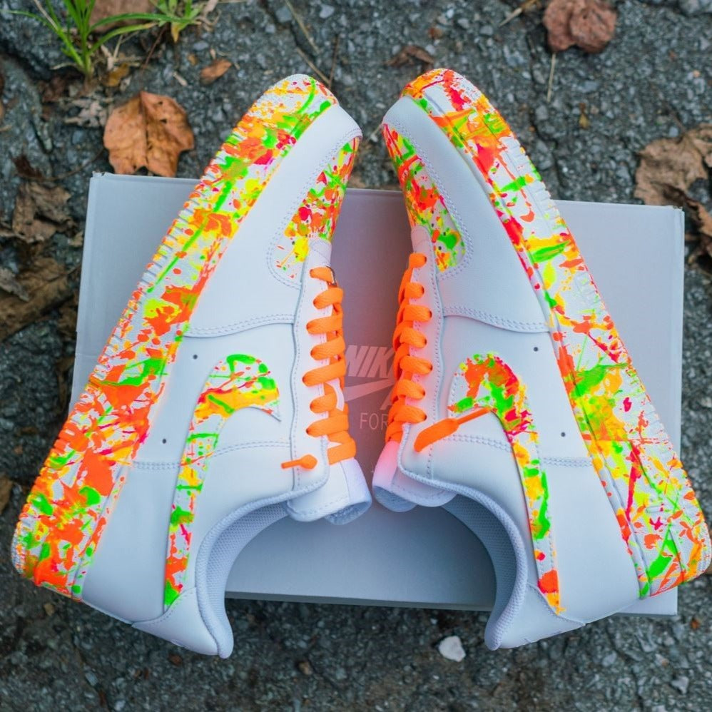 Neon Splatter Custom Air Force 1 – Unite Custom