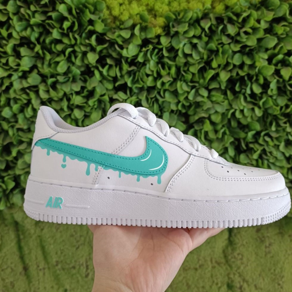 Mint Green Drip Custom Air Force 1 – Unite Custom