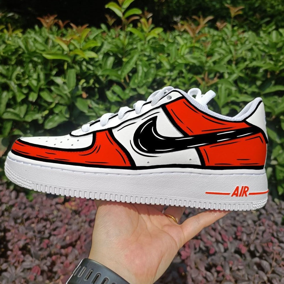 Lines Red Custom Air Force 1 – unitecustom