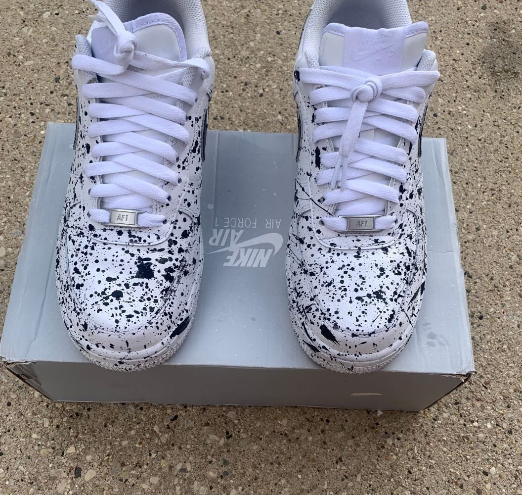 Black Drip&Splatter Custom Air Force 1 – unitecustom