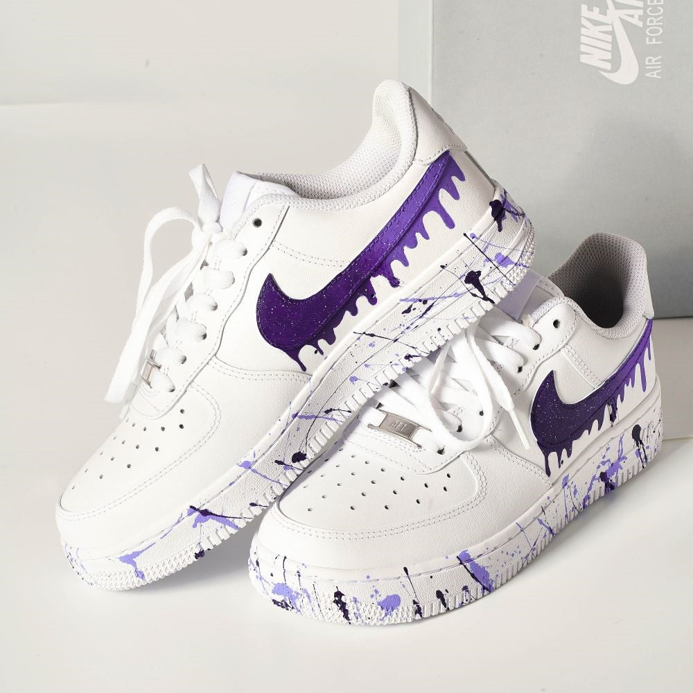 Purple Drip Custom Air Force 1 – Unite Custom