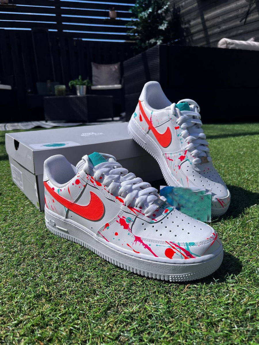 Neon Red Custom Air Force 1 – Unite Custom