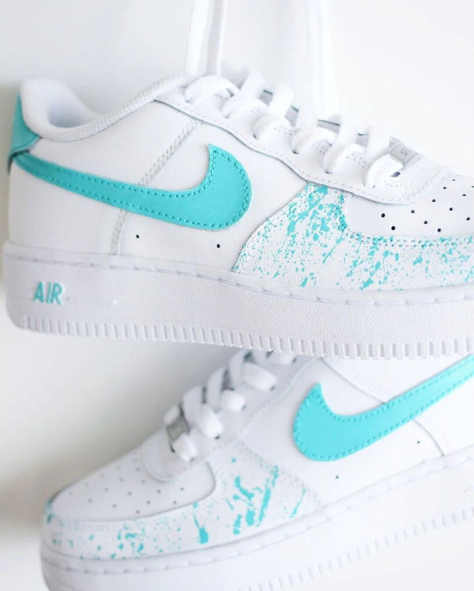 Mint Green Splatter Custom Air Force 1 – unitecustom