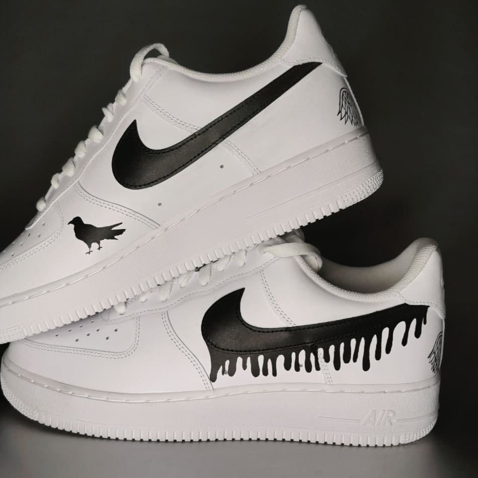 Black Drip Custom Air Force 1 – Unite Custom
