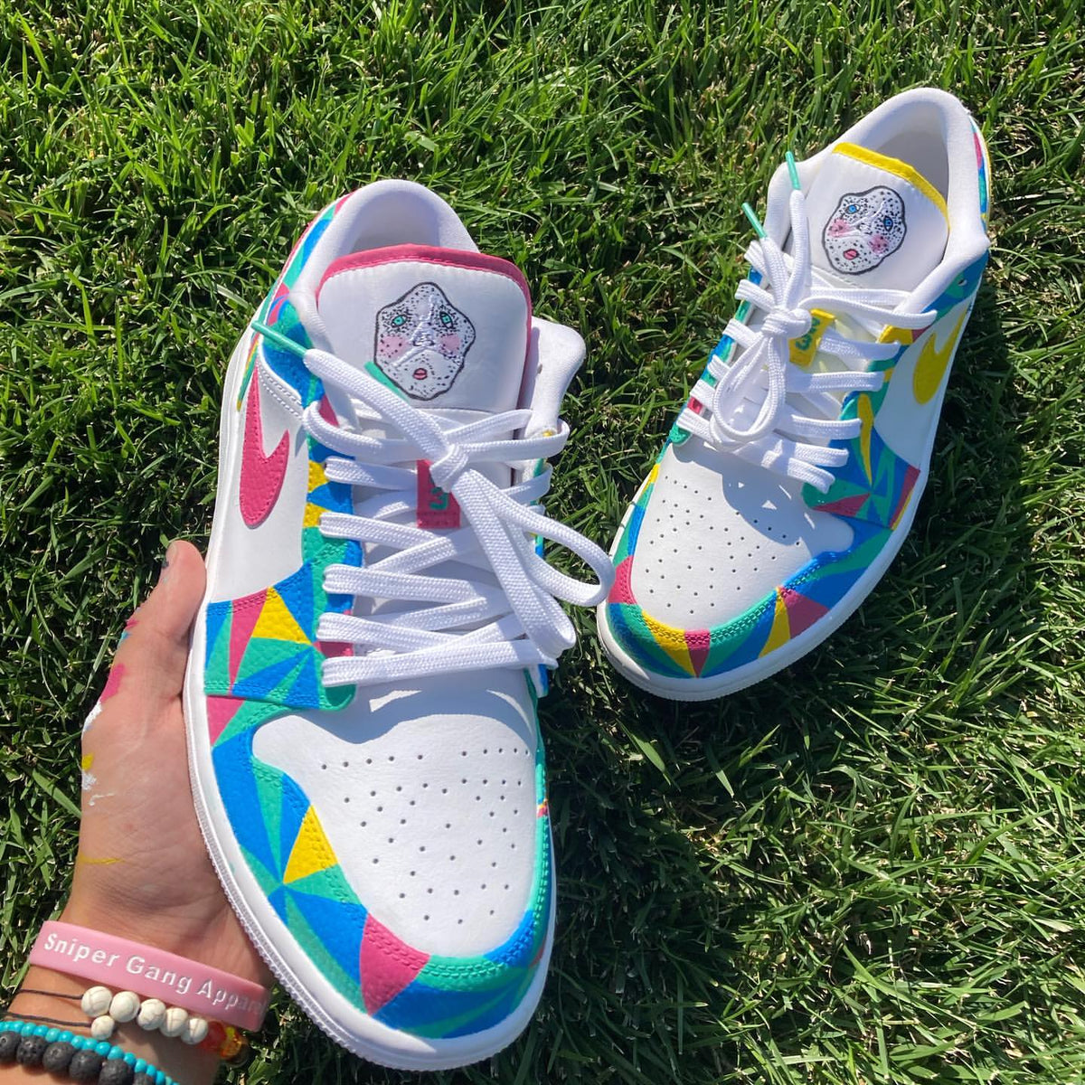 Macaron Blocks Custom Air Jordan 1 Low – Unite Custom