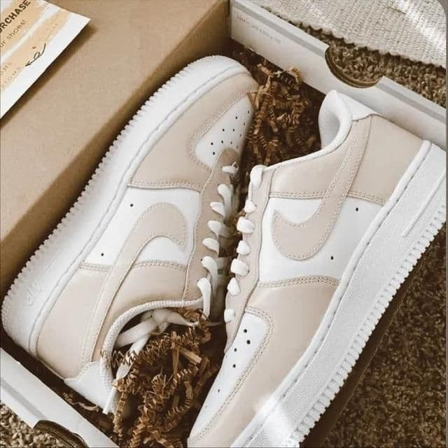 Beige Brown AF1 Custom Air Force 1 – Unite Custom